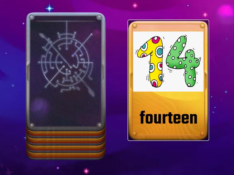 Numbers 1-14 - Speaking cards