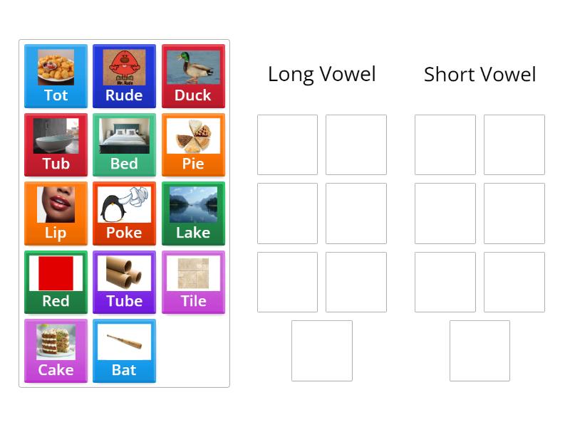 Long Vowel vs Short Vowel - Group sort