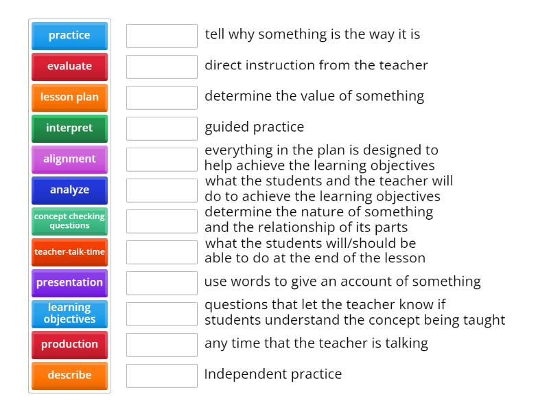 Basic Terminology - Une las parejas
