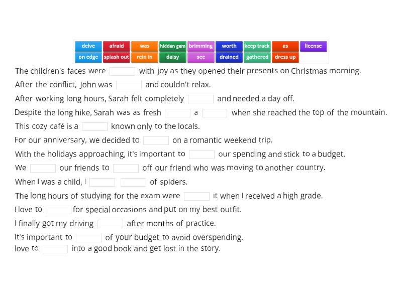 Emergent Language/ Oksana A2 - Complete the sentence