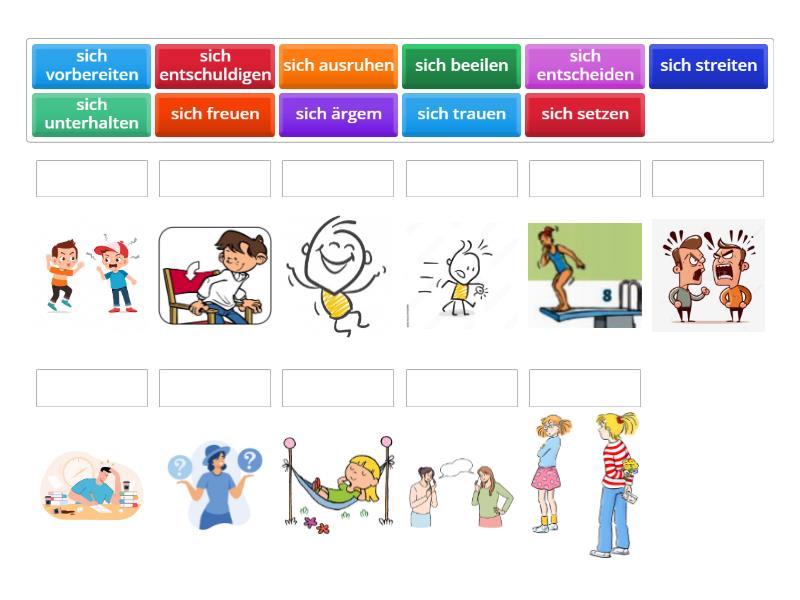 sich-Verben Klasse - Match up