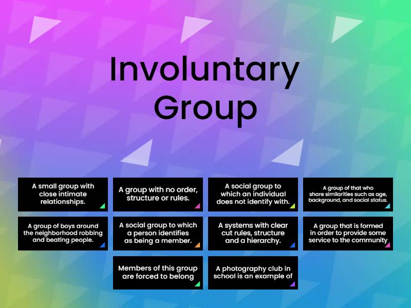 Social groups - Find the match