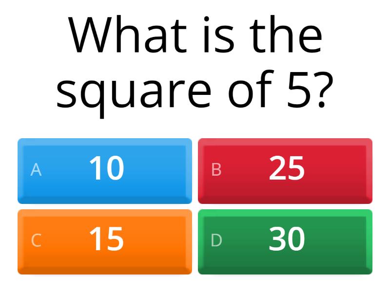 Year 5 Math: Squares, Cubes, and Roots - 測驗
