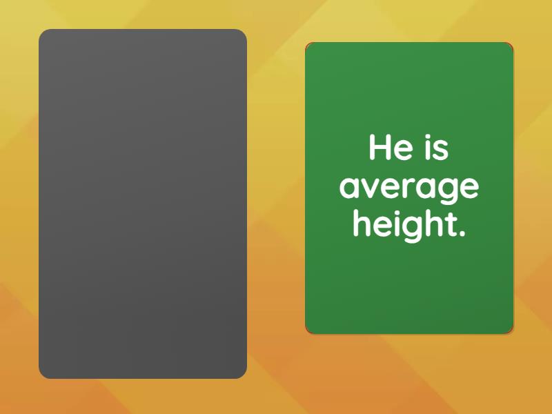 describe people --height: How tall are you? - Speaking cards
