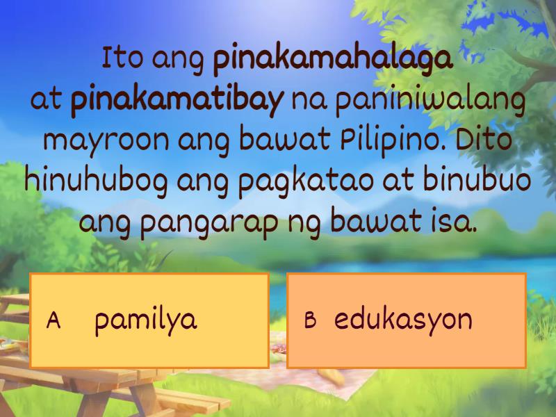 AP 4: Paniniwala, Kaugalian, Pamamaraan at Tradisyong Pilipino - クイズ