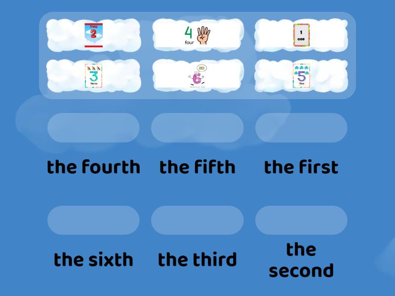 Ordinal Numbers 1-6 - Une las parejas