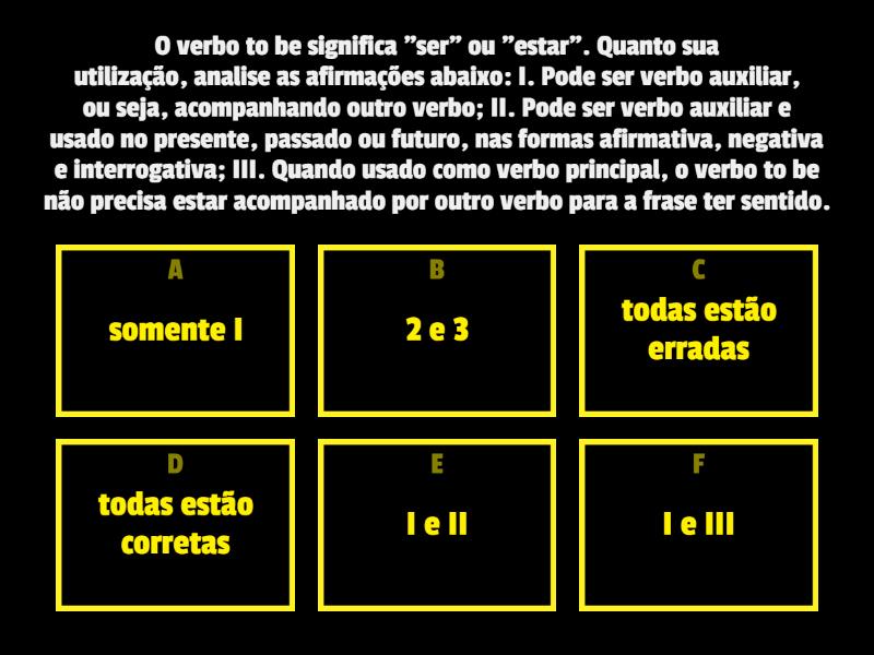 verb to be - Quiz