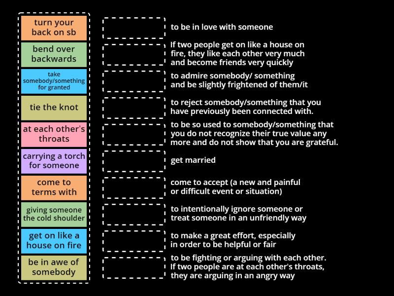 C2 Unit 11 Idiom match - Match up