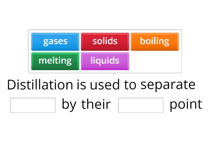 Separating techniques - Complete the sentence