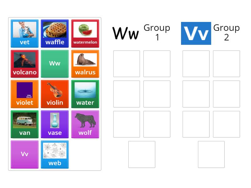Ww or Vv - Group sort