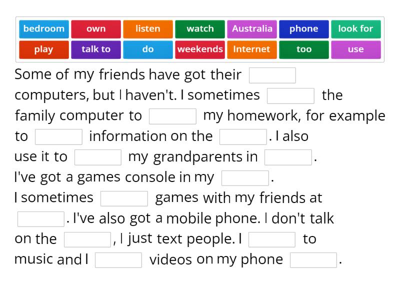 GG2 unit 3.6 - Missing word