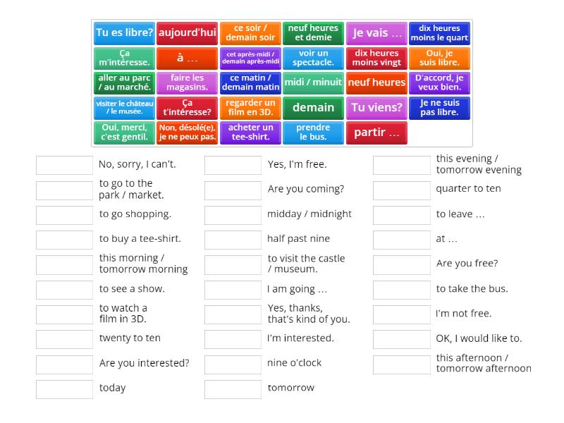 Y10 Mod 1 Unit 4 - Future plans - Match up