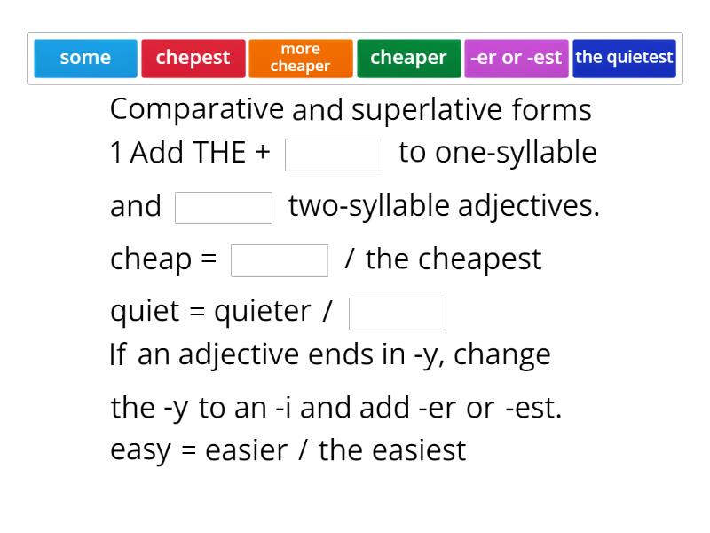 Preinter Comparatives - Missing word