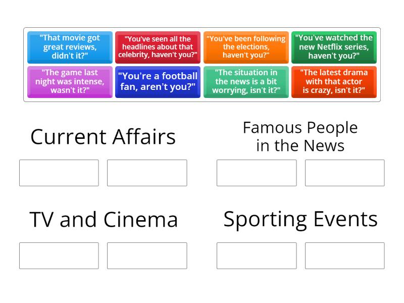 Conversation topics and openers - Group sort