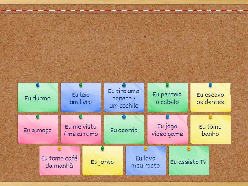 Rotina Diária - Portugues - Find the match