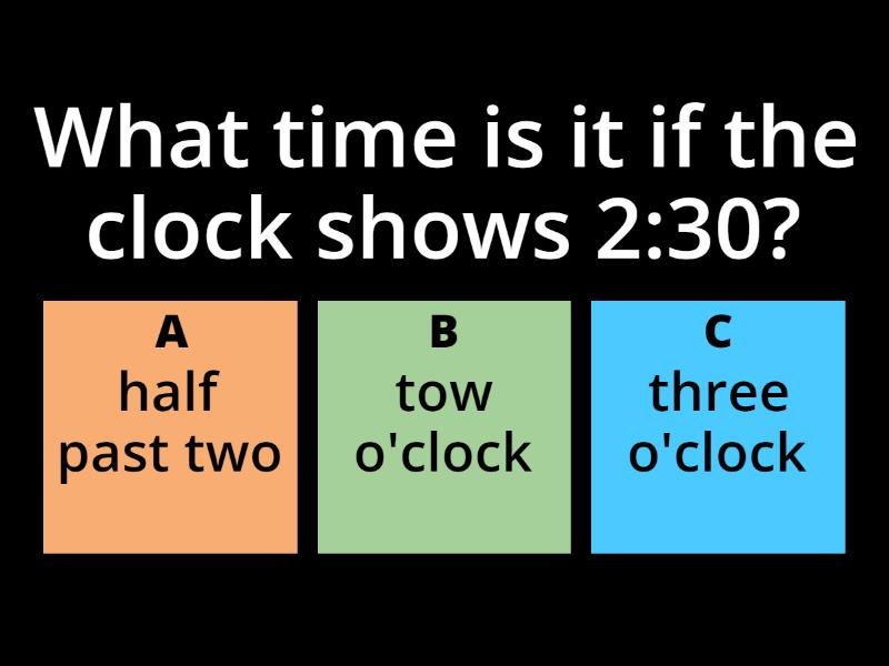 telling the time - Quiz