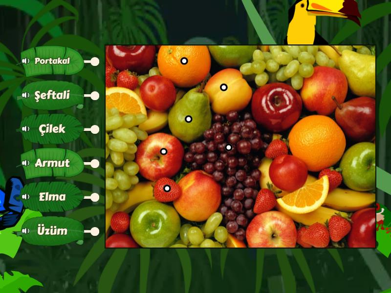 Meyveler ve sebzeler - Labelled diagram