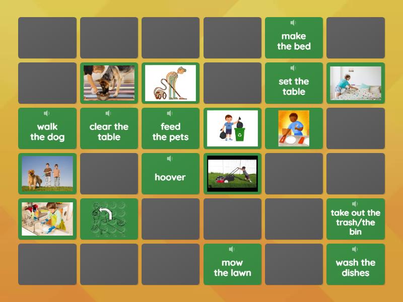 Chores : AUDIO + Expressions - Parejas