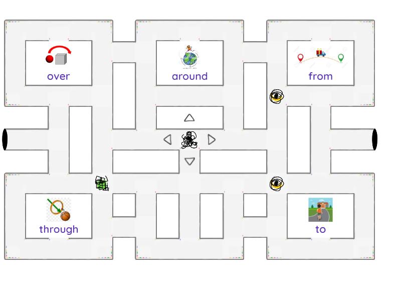 Prepositions of Movement - Persecución en el laberinto