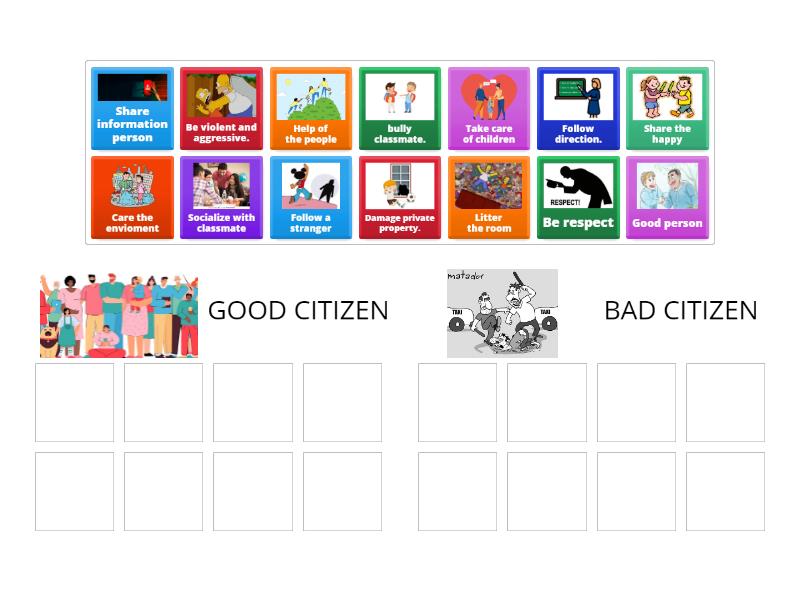L.P SCHOOL GOOD CITIZEN / BAD CITIZEN - Ordenar por grupo
