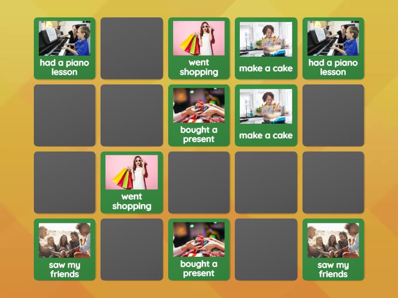 Free Time activities: Weekend - Matching pairs