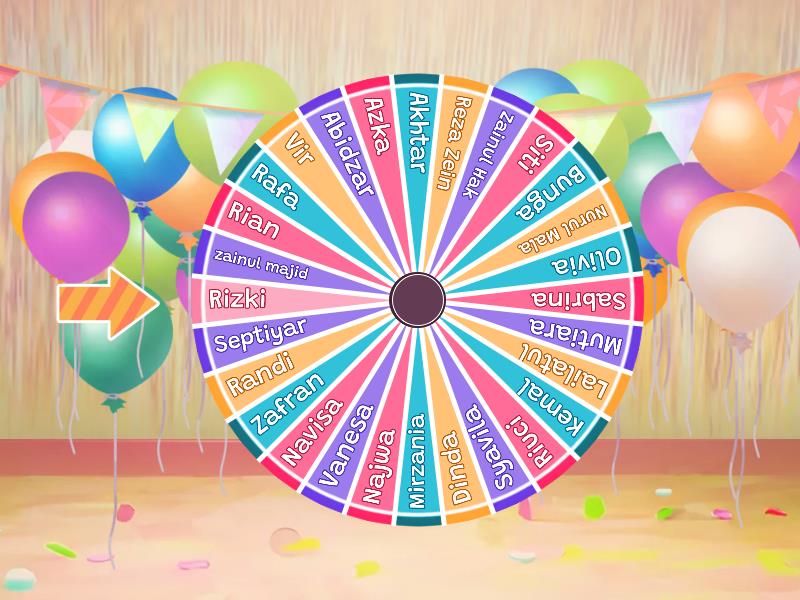 Nama siswa kelas 2b - Spin the wheel