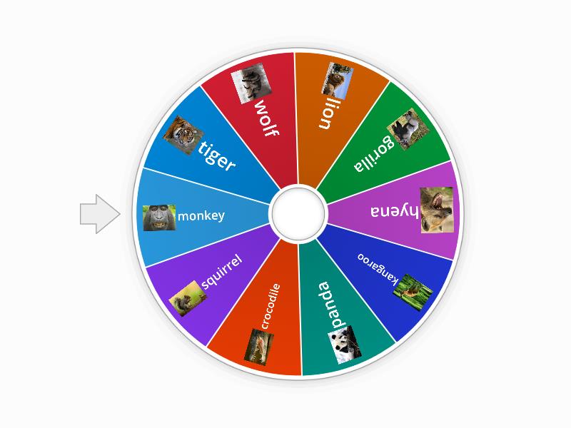 wild animals - Spin the wheel