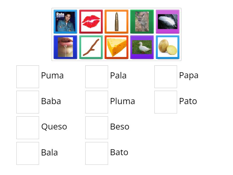 confundiendo palabras - Match up