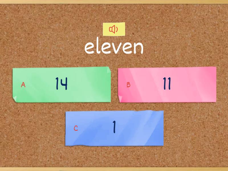 Numbers 10 to 20 () - Quiz