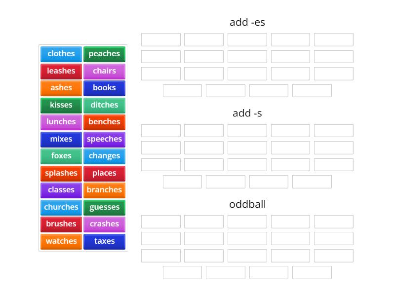 Plural endings - Group sort