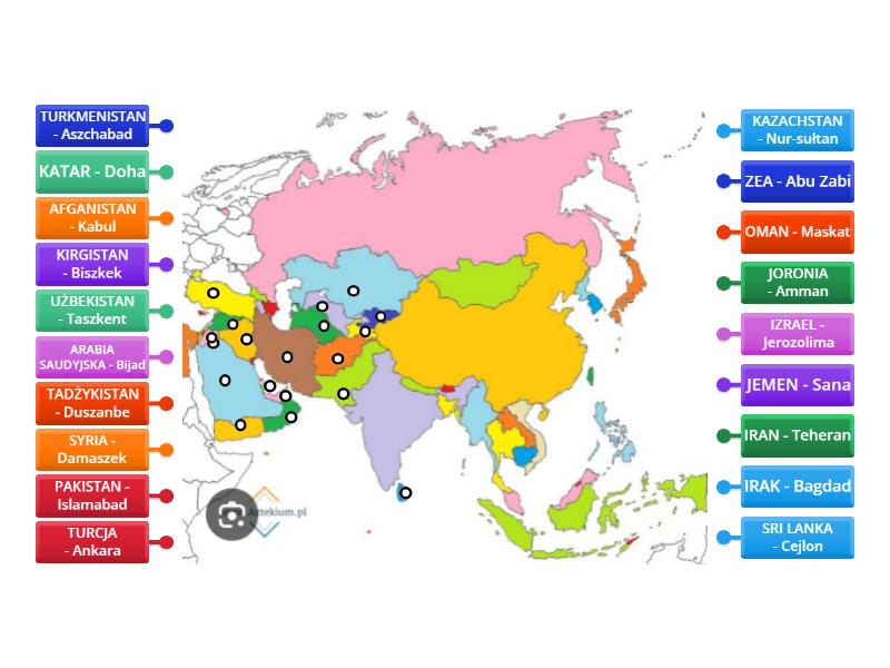 Mapa konturowa Azji - cz. 2 - Labelled diagram