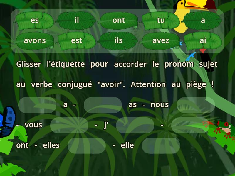 VO1 Unité 2 - être et avoir au présent - Complete the sentence