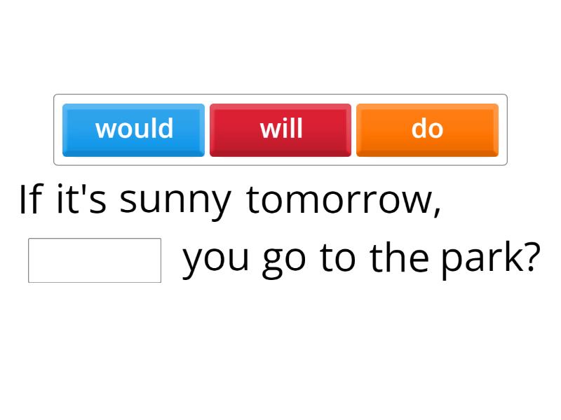 Conditionals Review - 1st / 2nd / 3rd - Missing word