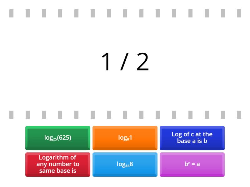 Logarithms - Find the match