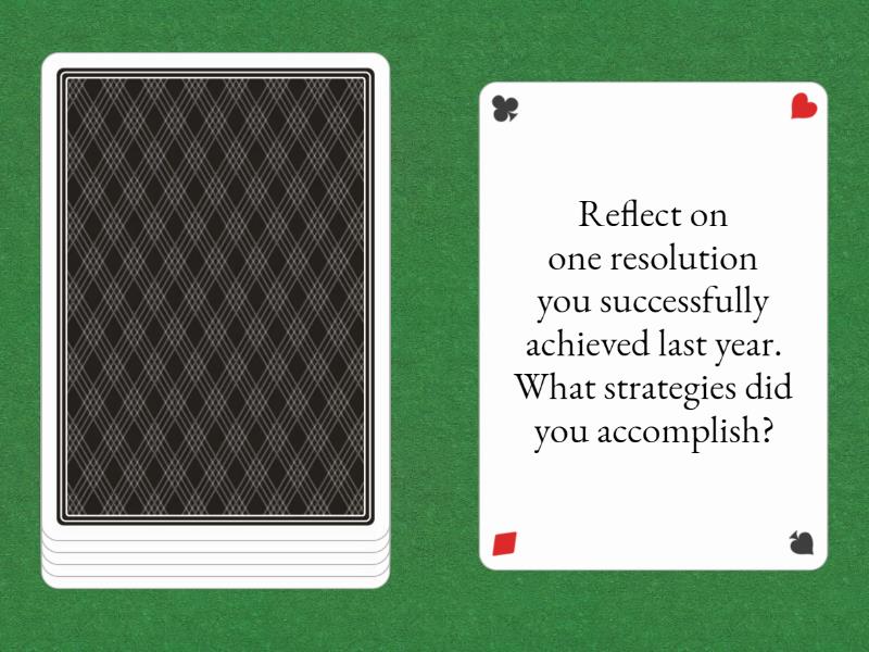 NEW YEAR'S RESOLUTIONS - Speaking cards