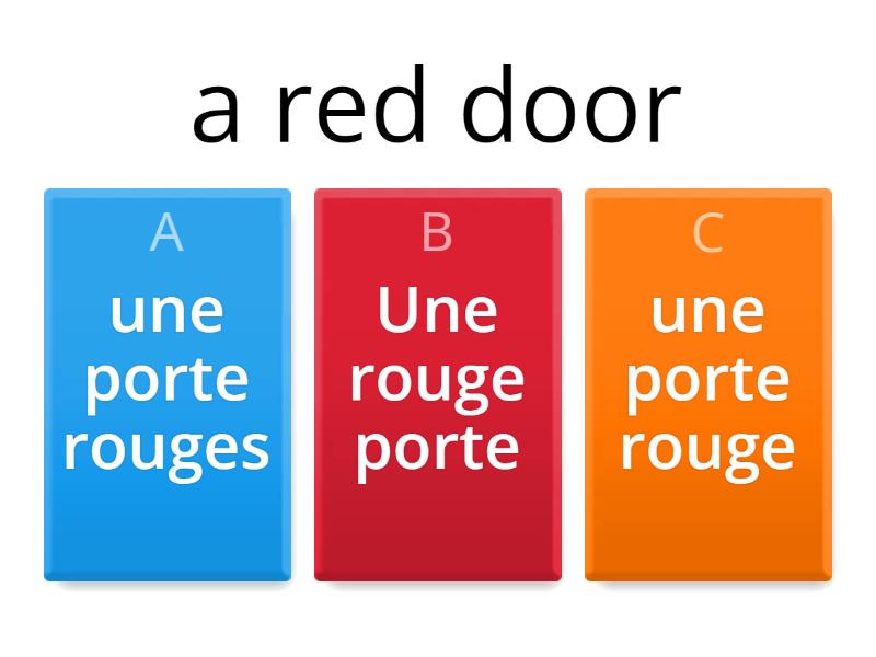 BANGS introduction: Color adjectives agreement and placement + a few ...