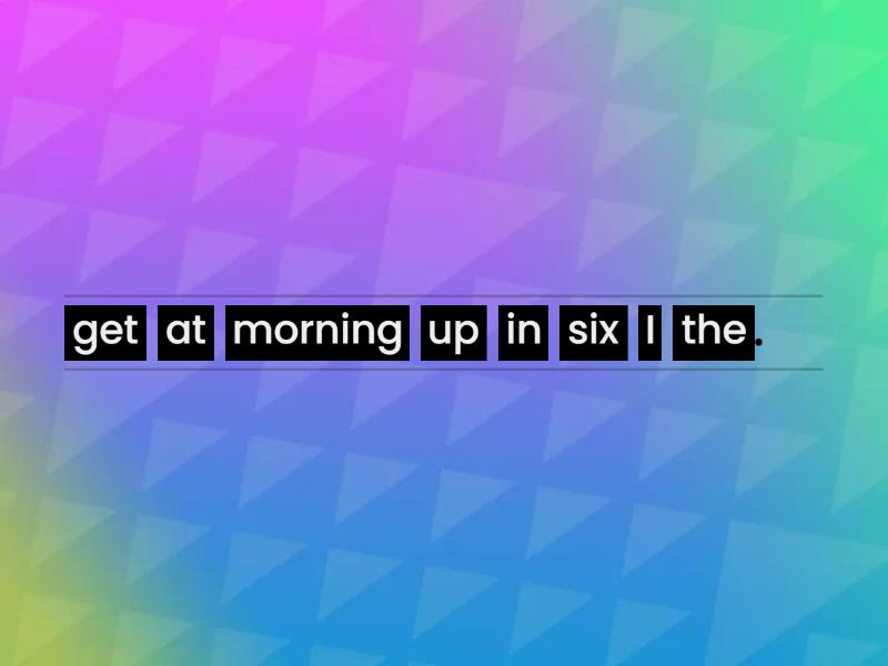 Daily routines - jumbled words - Unjumble