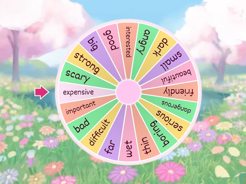 Adjectives - comparative and superlative - Spin the wheel
