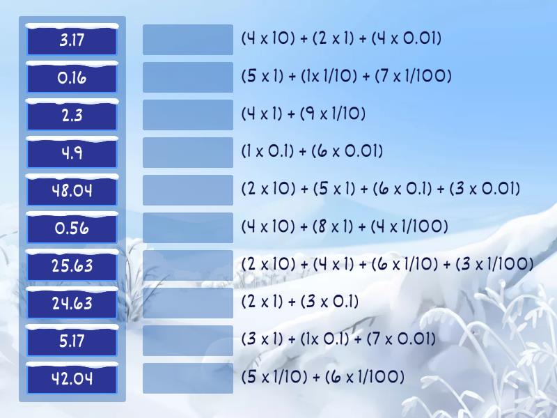 Expanded Notation Match Up