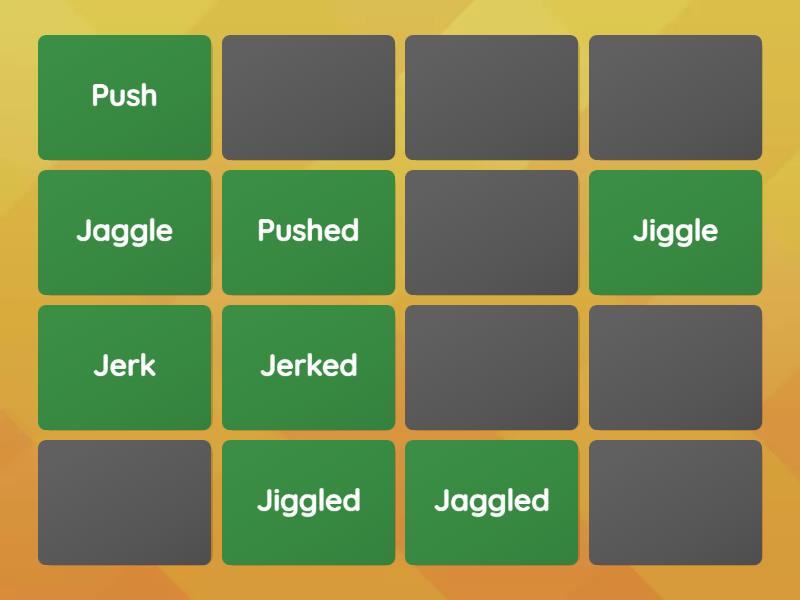 VERB MATCHING GAME - Matching pairs
