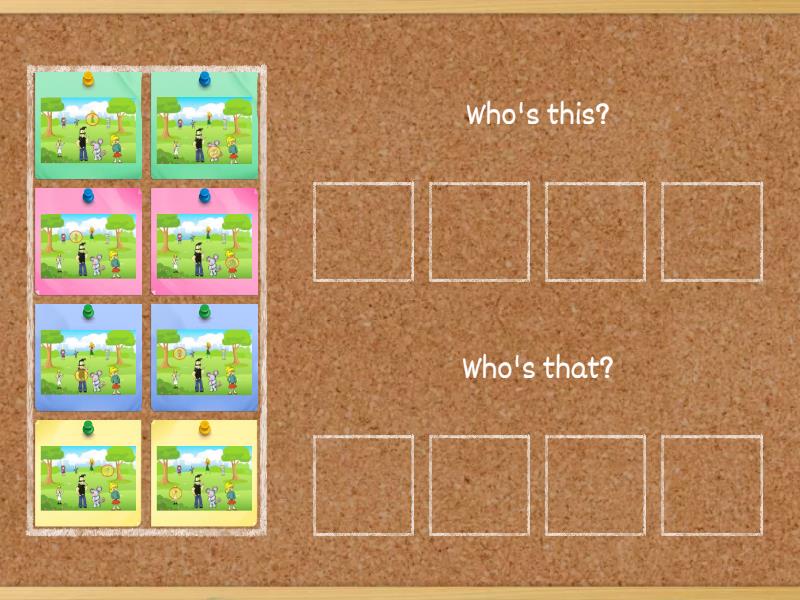 KB1 unit 2 (Who's this / that?) - Group sort