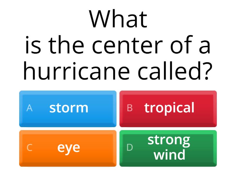 Hurricanes - Quiz