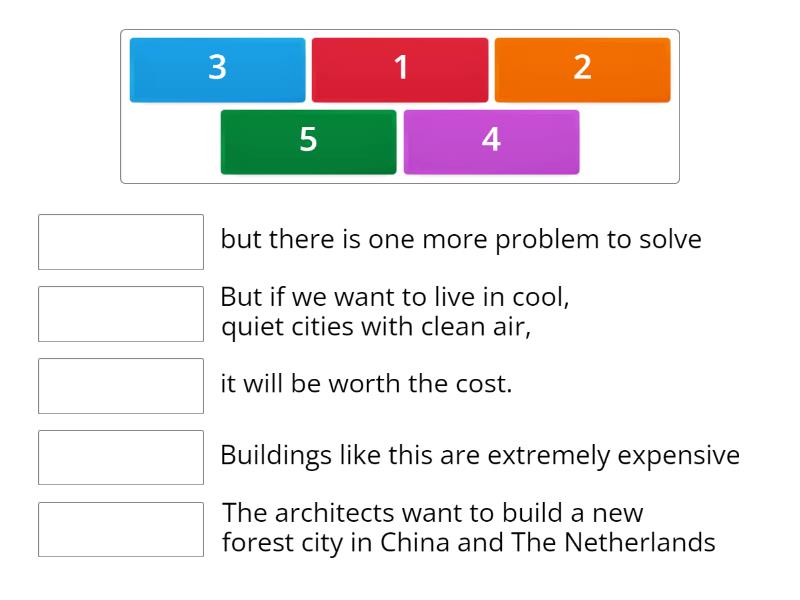jumbled sentences - Match up