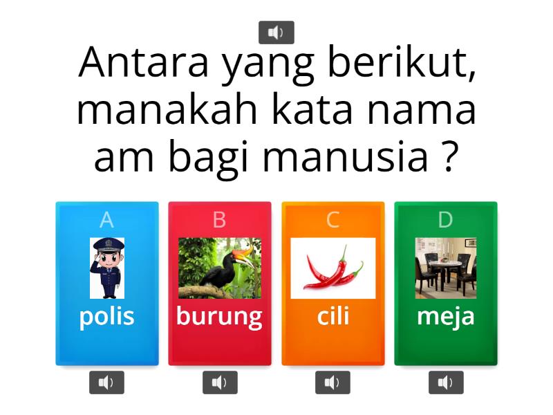 KUIZ KATA NAMA AM TAHUN 2 - Quiz
