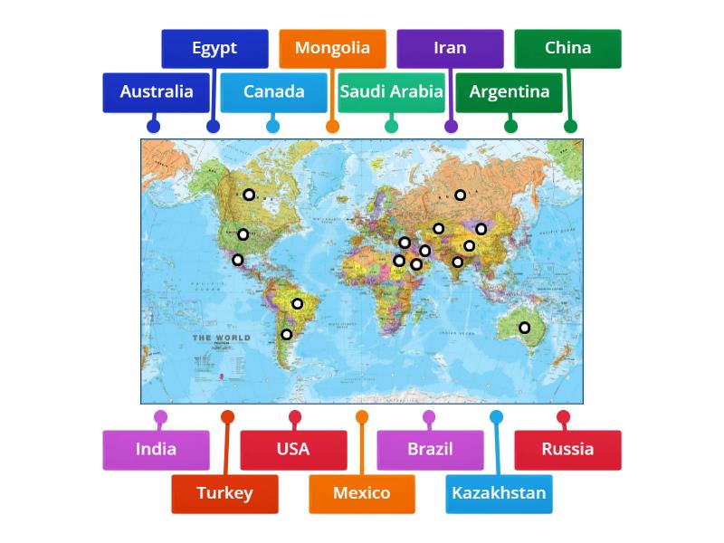 Countries - Labelled diagram