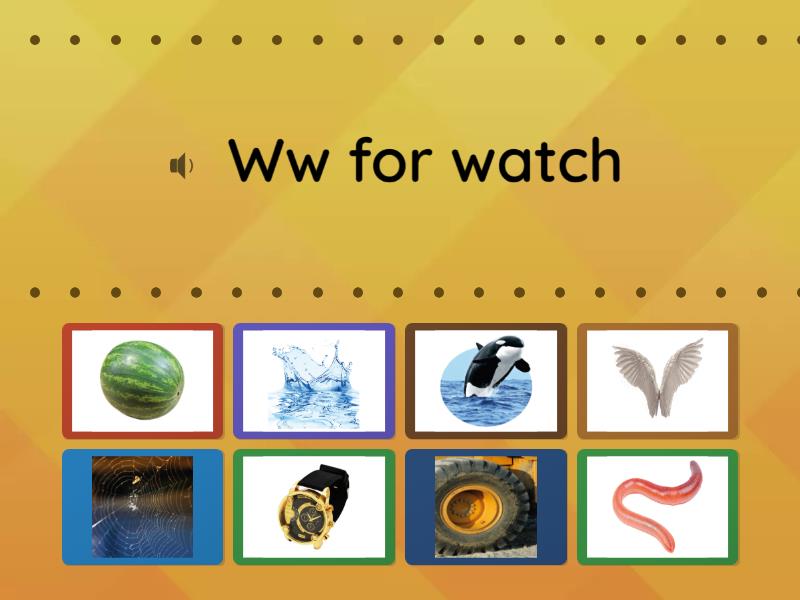 Alphabet Book Ww - Find the match