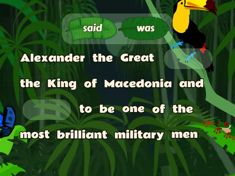 "Alexander The Great" Grammar Game - Completa la oración