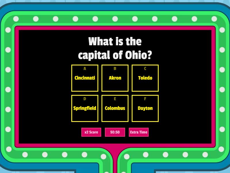 Ohio quiz ( like actually ) - Gameshow quiz