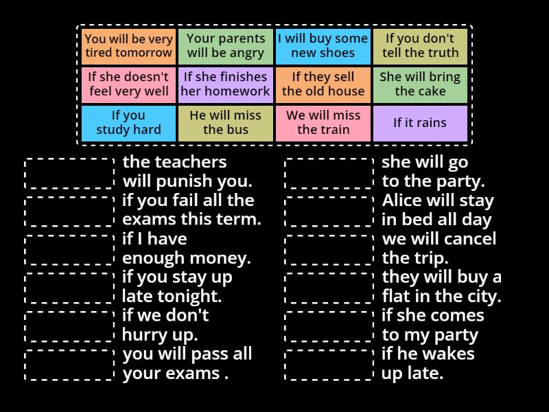 First Conditional - Match up