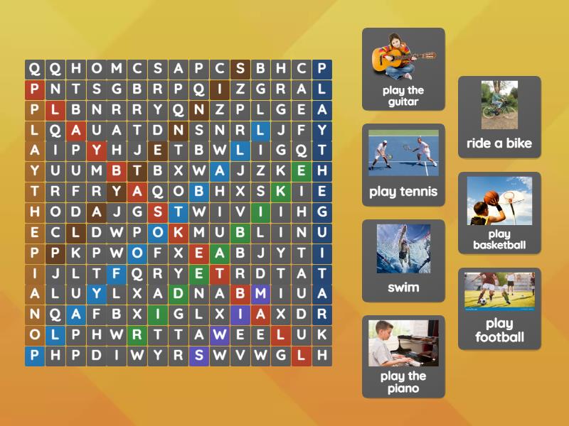 Kid's Box 1 unit 9 - Wordsearch